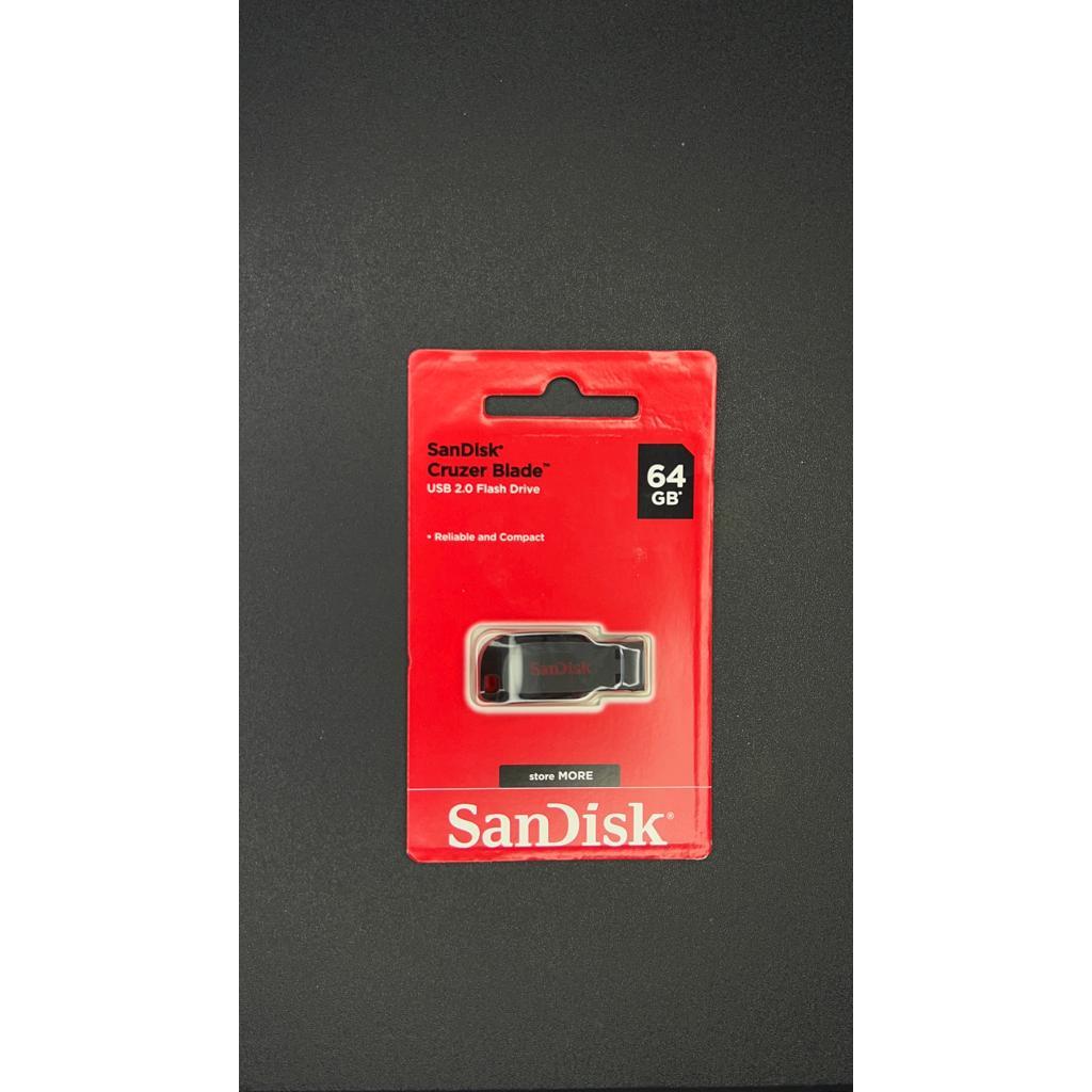Pen Drive 64gb Sandisk Cruzer Blade Usb 2.0 | Shopee Brasil