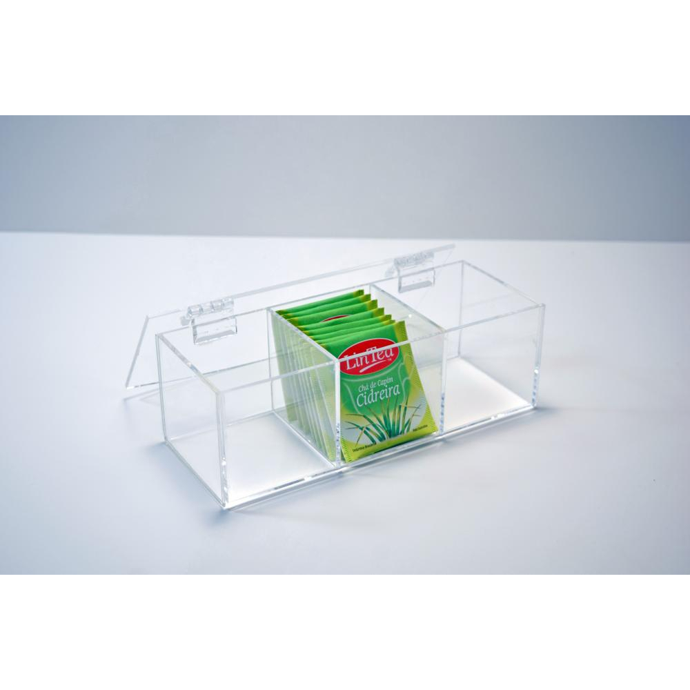 CAIXA PORTA SACHES ORGANIZADOR DE SACHES COM 3 DIVISORIAS ACRILICO ...