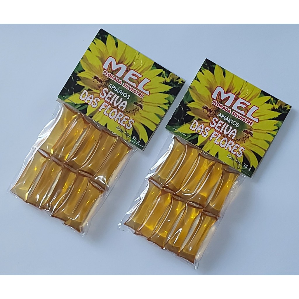 Mel em Sachet - Pacote com 10 cartelas de 35 gramas cada - Apiários ...