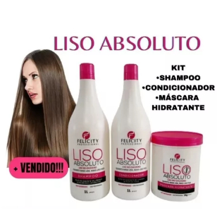 Kit Liso absoluto Shampoo, condicionador e Mascara 3x1L | Shopee Brasil