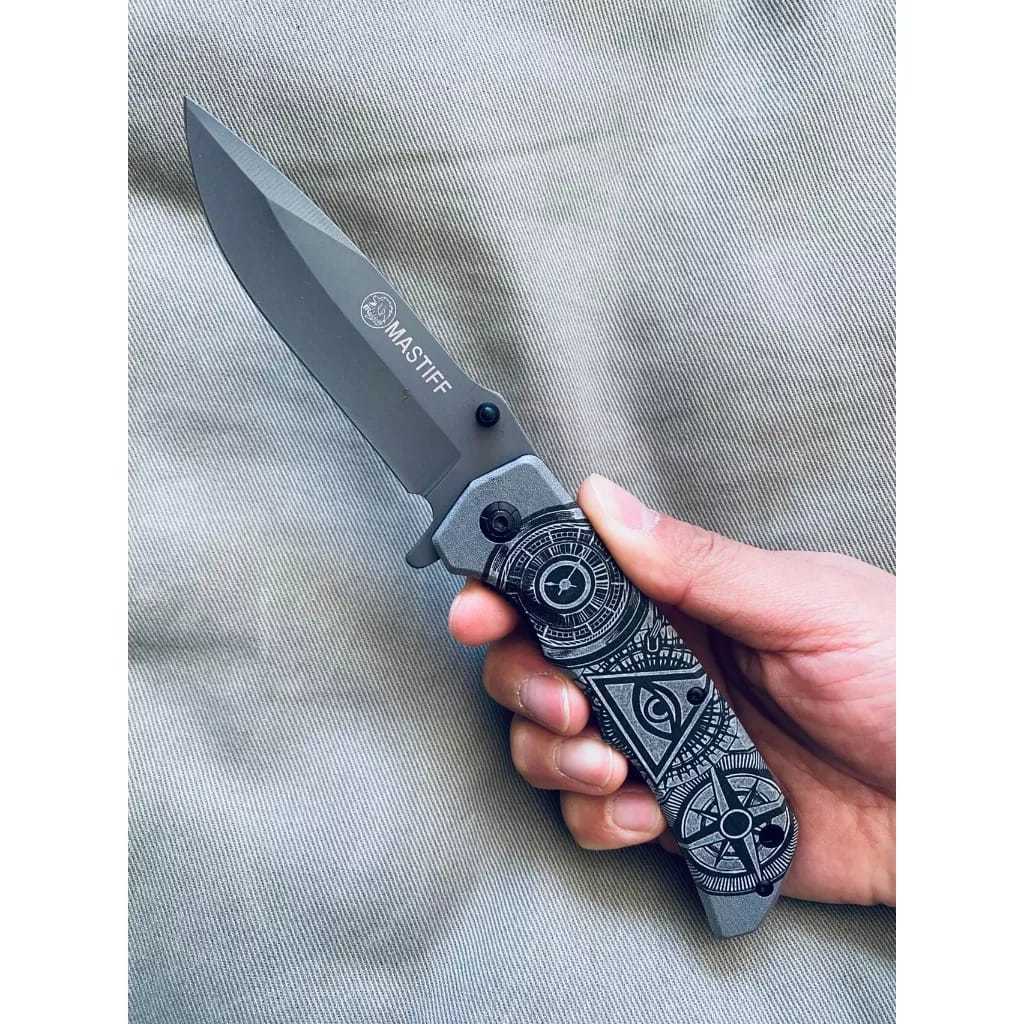 Canivete Tático Militar Semi Automatico Estilo Mastiff Da302 | Shopee ...