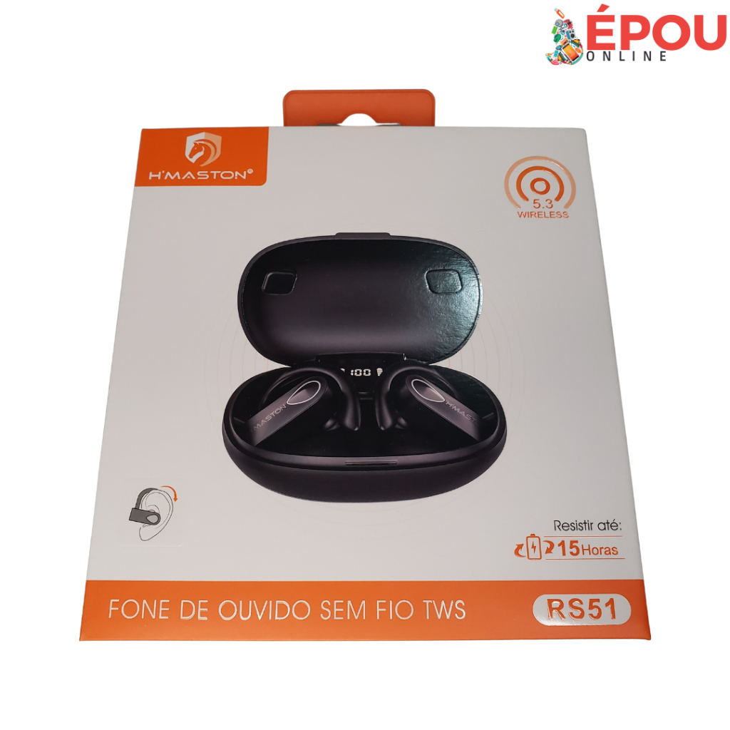 🎧"Fone de Ouvido Bluetooth RS51 da HMASTON com Som Superior e Conexão Estável"🎧 | Shopee Brasil