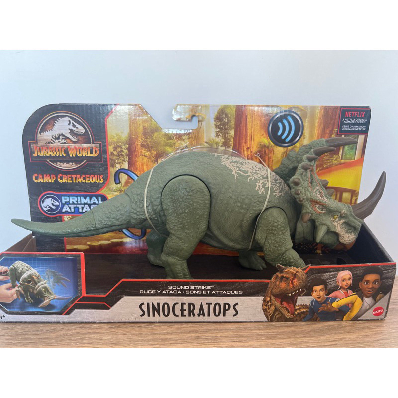 Jurassic World Camp Cretaceous Sinoceratops Mattel Original Com Som ...