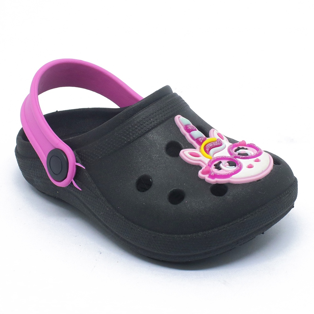 Sandália infantil babuche menina modelo crocs infantil de unicórnio ...