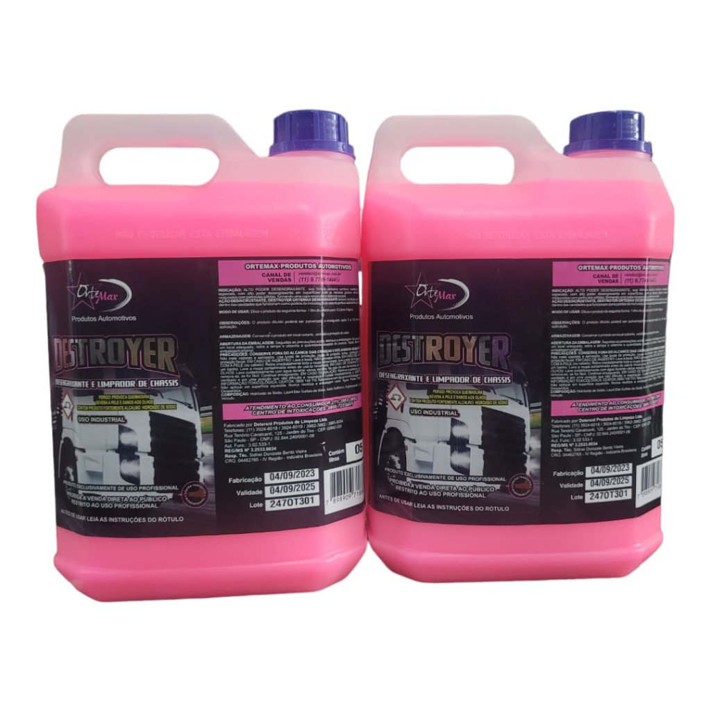 Kit Para Lava Rápido Desincrustante Limpa Baú Roxo 5L + Desengraxante ...