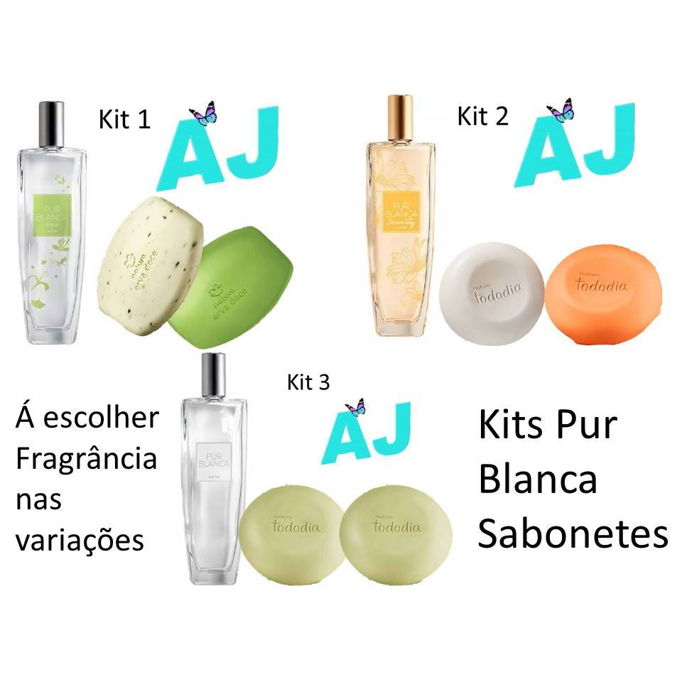 Kit Pur Blanca Perfume Feminino Avon e Sabonete Natura á Escolher ...