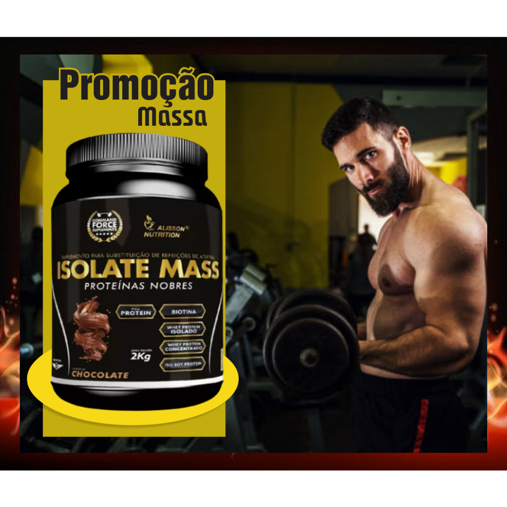 Isolate Mass Hipercalorico Protein Nobres 2kg Sabor chocolate | Shopee ...