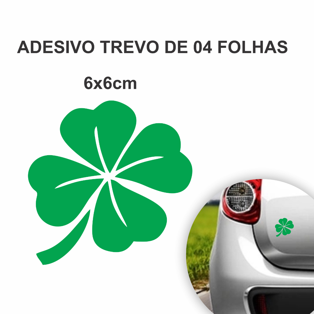Adesivo Trevo de 4 folhas da sorte | Shopee Brasil