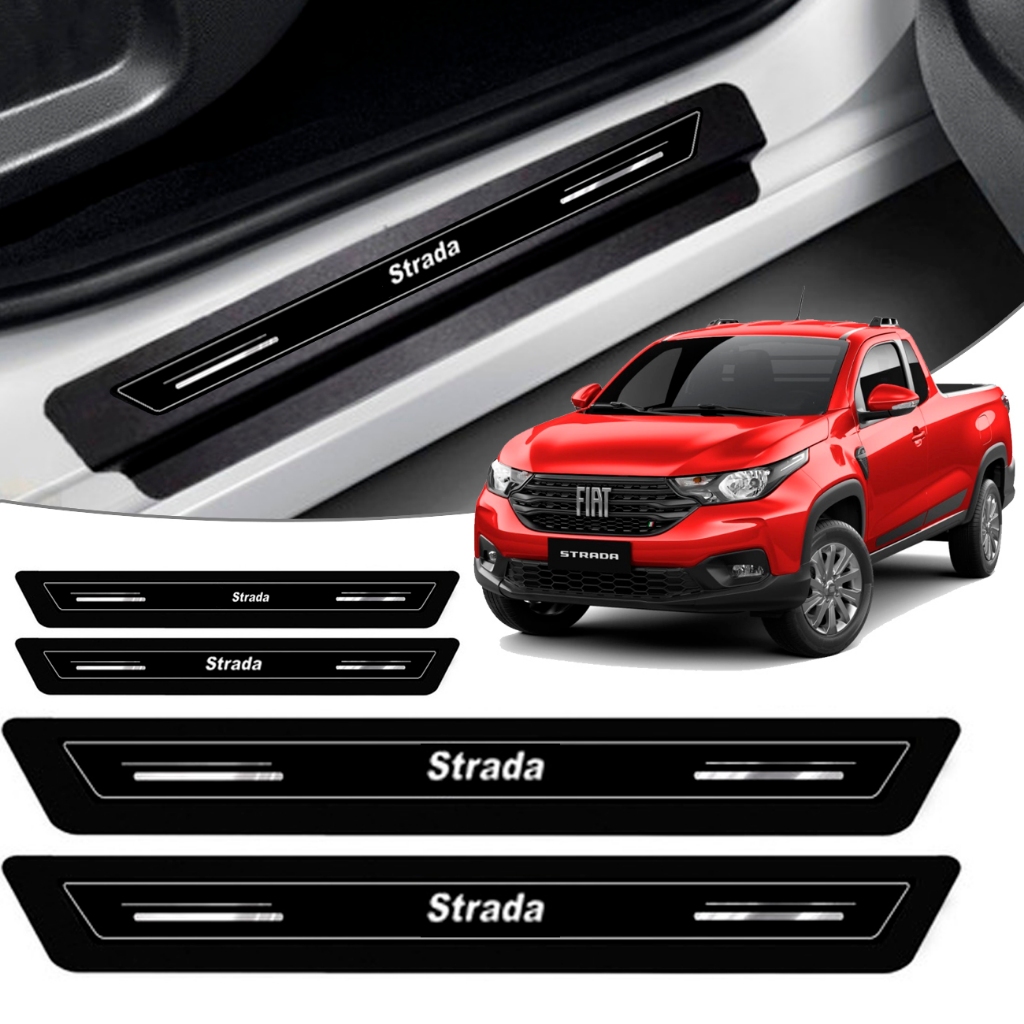 Kit Soleira Protetor 4 Portas Fiat Nova Strada 2019 2020 2021 2022 2023 ...