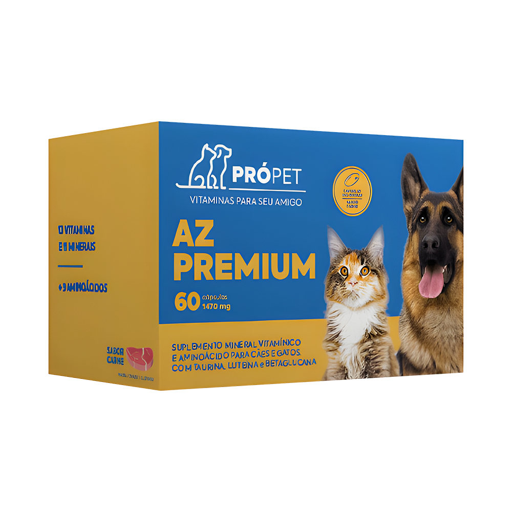 AZ Premium Suplemento Mineral e Vitamínico para Cães e Gatos PróPet com ...
