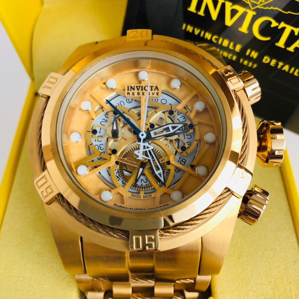 Relógio Invicta 12763 Bolt Zeus Skeleton Banhado 18K Masculino | Shopee ...