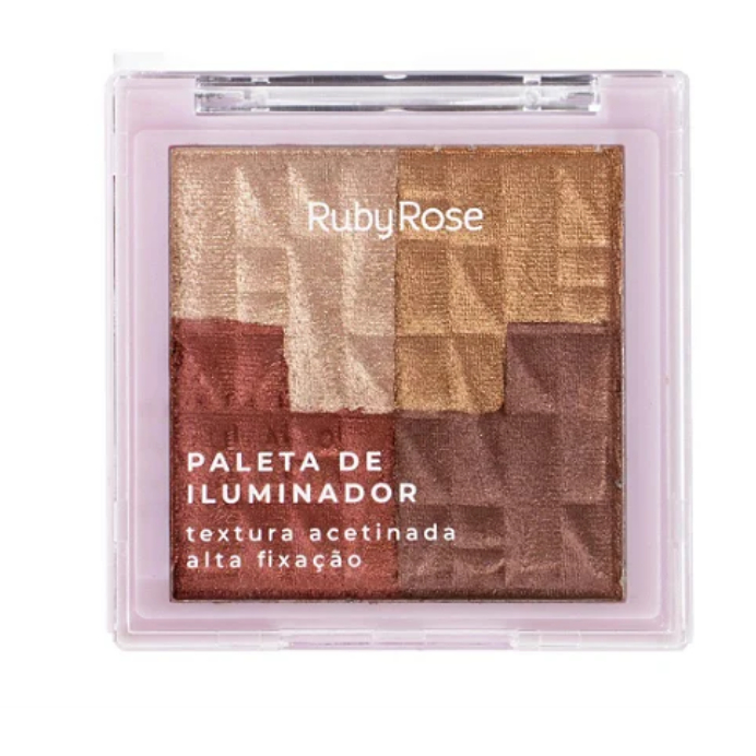 PALETA DE ILUMINADOR 4 EM 1 FIREGLOW RUBY ROSE | Shopee Brasil