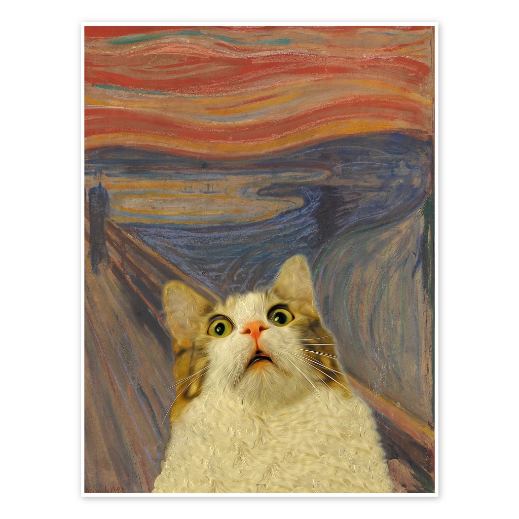 Quadro Placa Decorativa Gato O Grito em mdf | Shopee Brasil