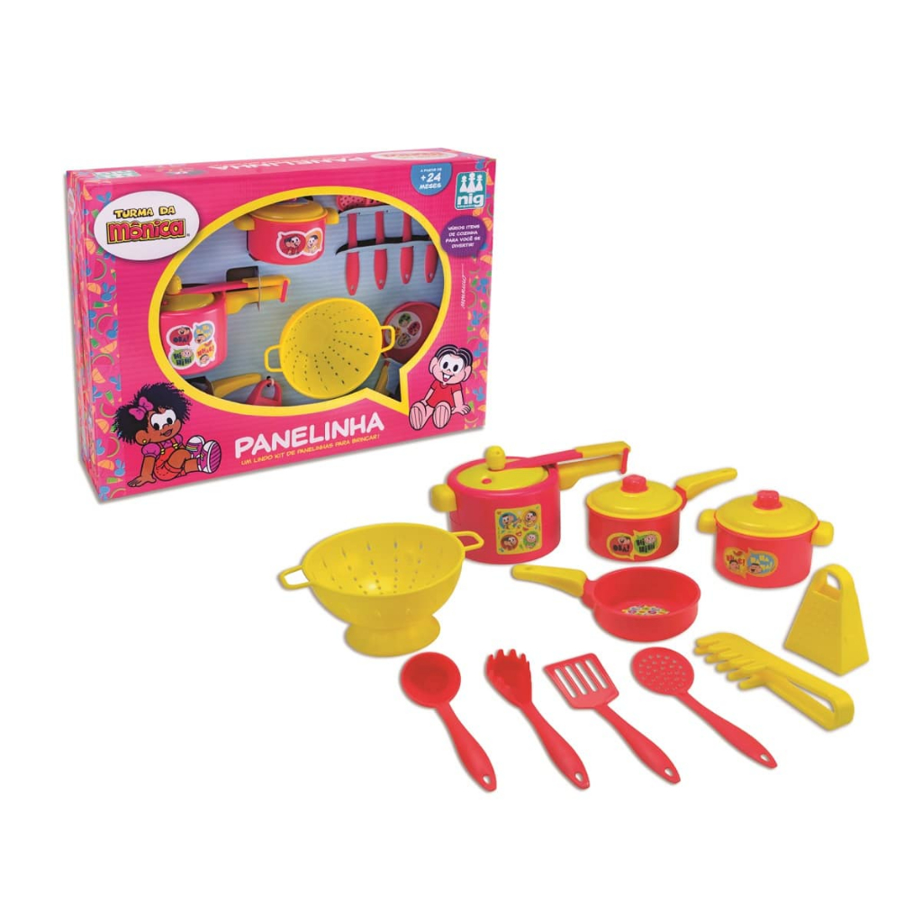 Kit Panelinhas Turma da Mônica Jogo de Cozinha Nig 755 | Shopee Brasil