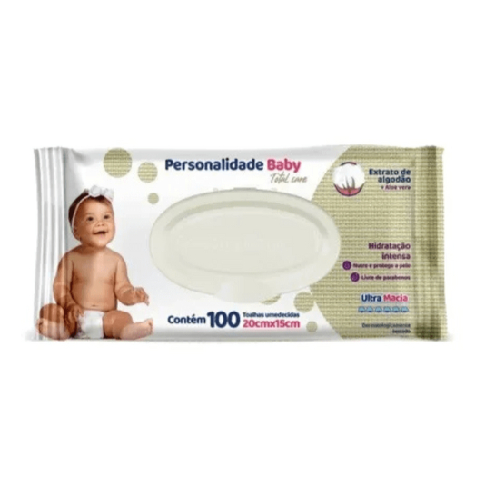Lenço umedecido Personalidade Baby Toalhinha 100 Unid. | Shopee Brasil