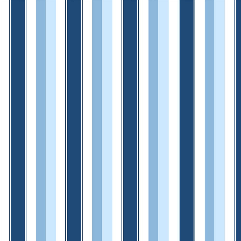 Papel De Parede Adesivo listrado Azul Azul claro Branco Para Sala e ...