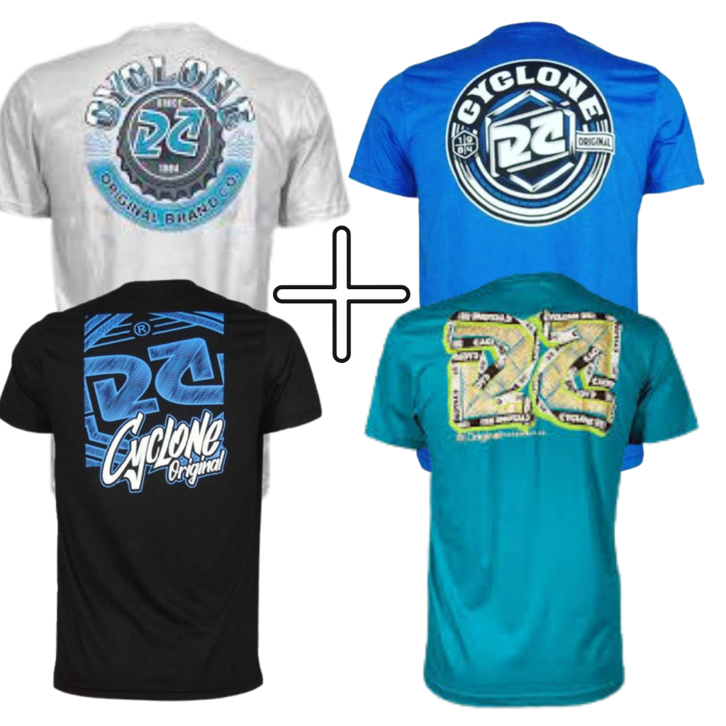 KIT C/4 CAMISETAS CYCLONE envio de estampas sortidas | Shopee Brasil