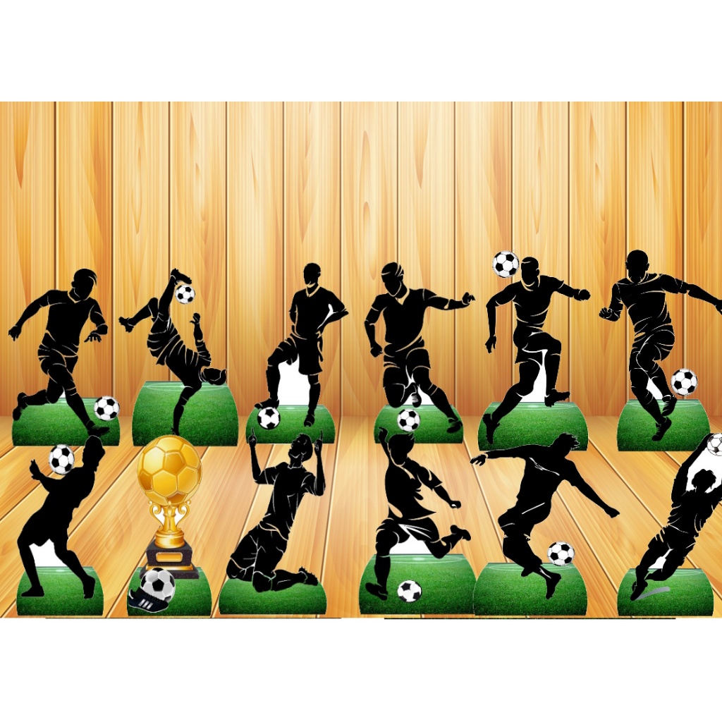 DECORAÇÃO FUTEBOL KIT COM 10 DISPLAY DE 20 CM | Shopee Brasil