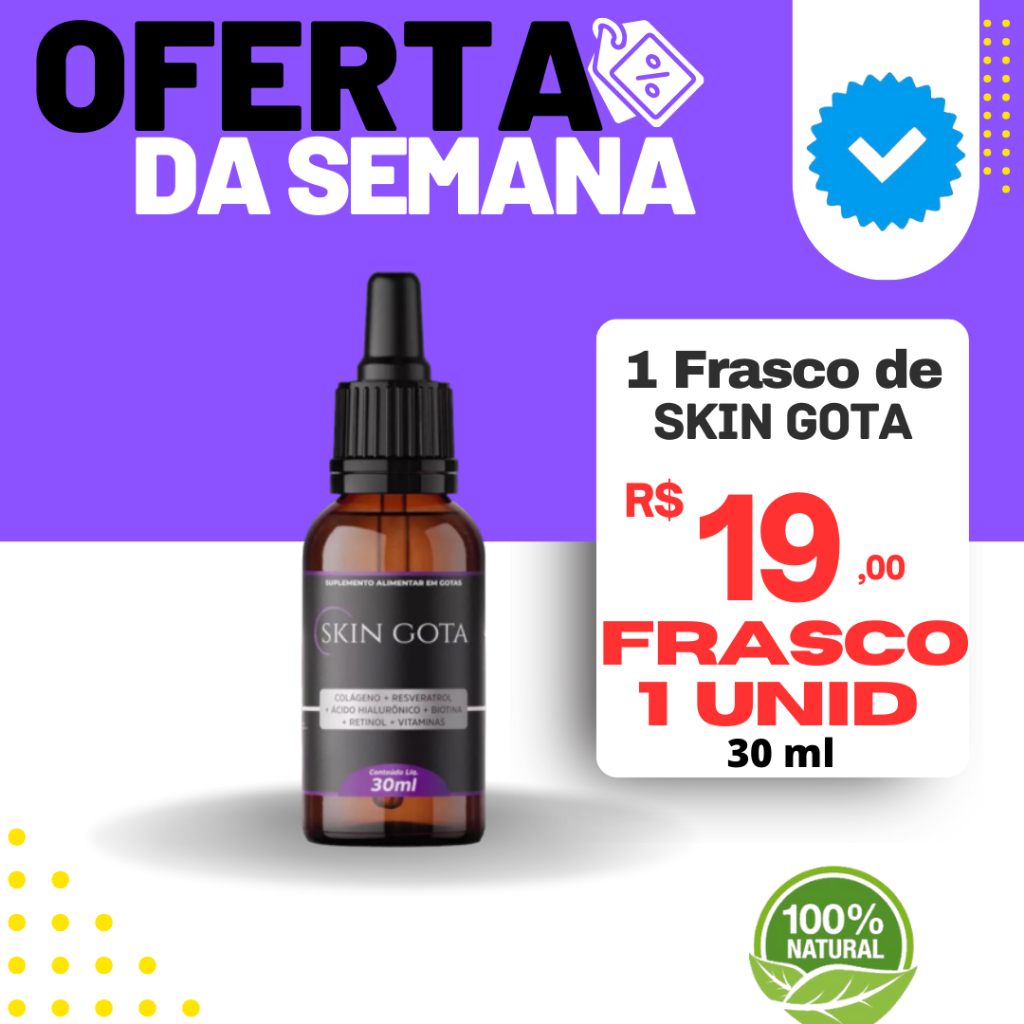 1 Skin Gota Original 30ml Super Potente | Shopee Brasil