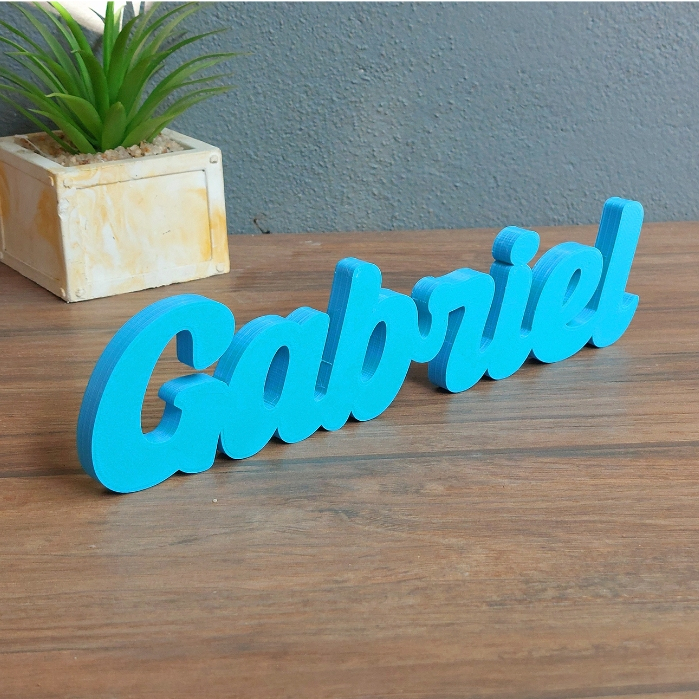 Letreiro Decorativo Gabriel Letra 3D Rosa - Letreiro Nome 3D ...