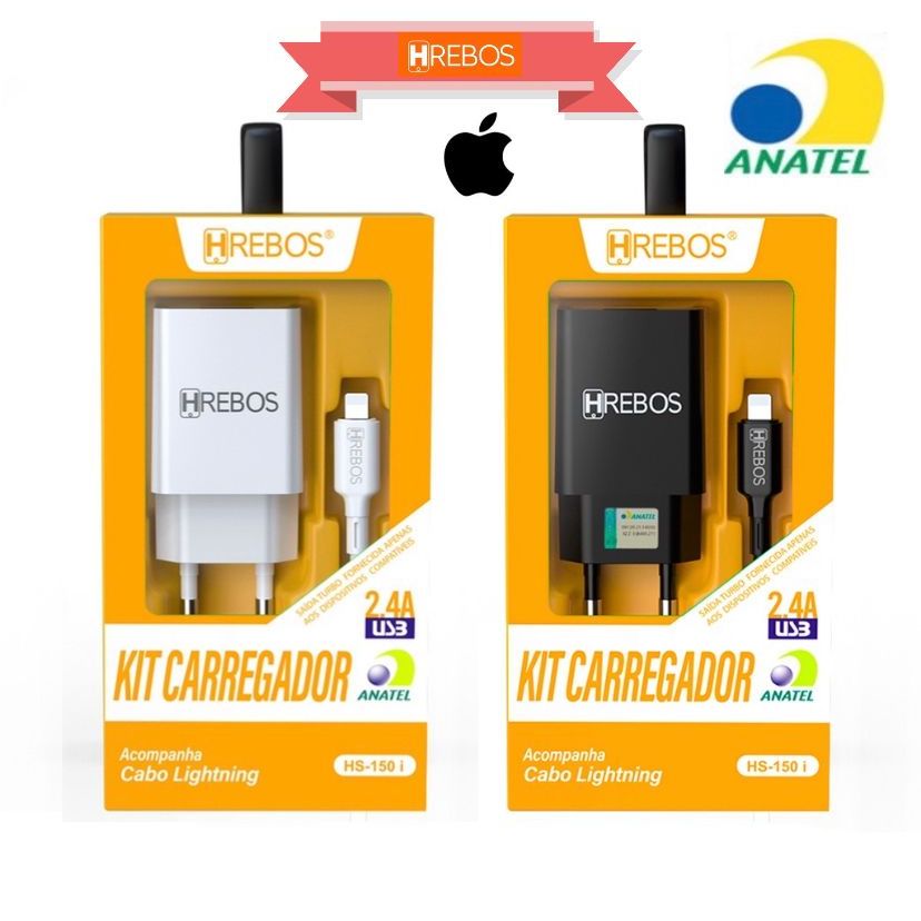 Kit Carregador Usb - Fast Charge 2.4A + Cabo Lightning Pra iPHONE ...
