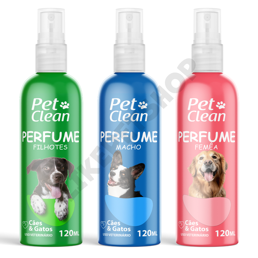 Perfume Colônia Para Cachorro Gato Pet Clean Spray 120 ML Cheirinho de ...
