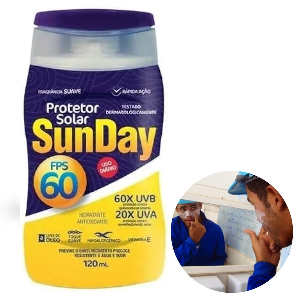 Protetor Solar Sunday FPS 60 Nutriex para Proteção contra Raios UV Ação ...