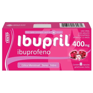 IBUPRIL IBUPROFENO 400MG 8 CÁPSULAS | Shopee Brasil