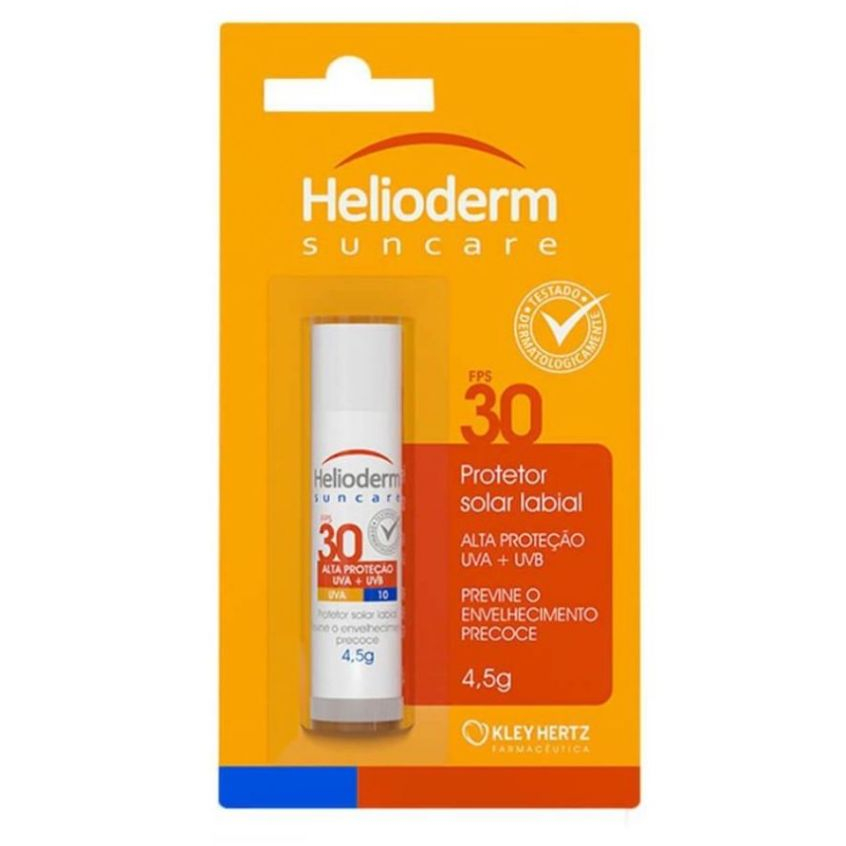 Protetor Solar Labial Helioderm Suncare FPS 30 Alta Proteção | Shopee ...