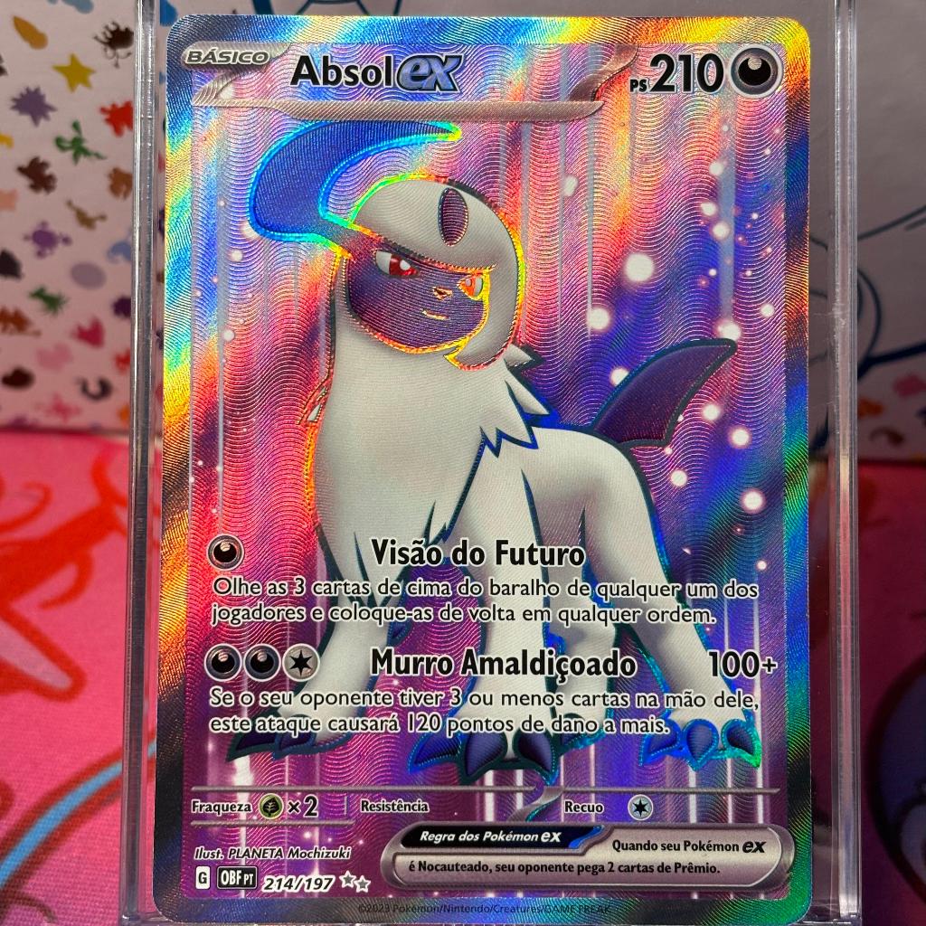 Carta Pokémon Full Art Absol EX OBF 214/197 Escarlate e Violeta - COPAG ...