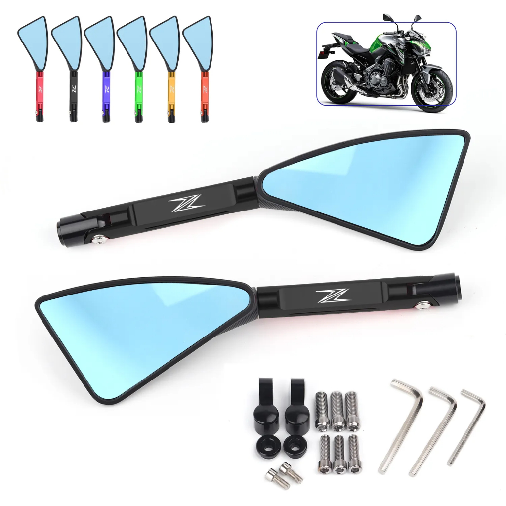 Retrovisor de Moto Esportivo Universal Anti-reflexo Colorido Preto ...