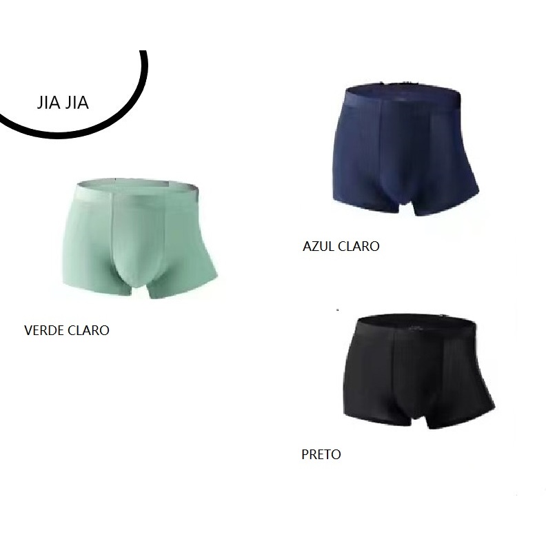 Kit 3 Cueca Boxer Modal Sem Costura Anatômica | Shopee Brasil
