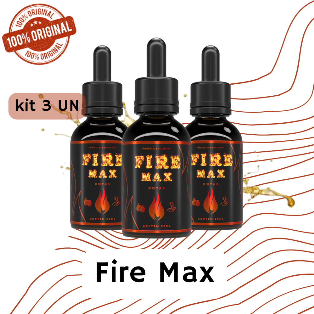 Super Promoção 3 Fire Max Gotas Original 30ML | Shopee Brasil