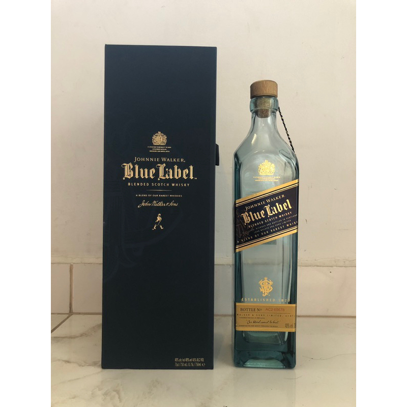 Garrafa Blue Label + Caixa Vazia | Shopee Brasil