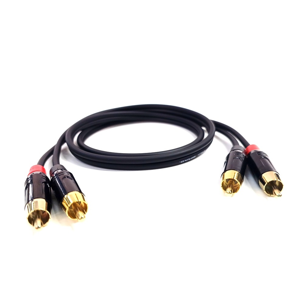Cabo Audio Profissional 2 Rca Macho 2 Rca Macho 1,50 Metros | Shopee Brasil