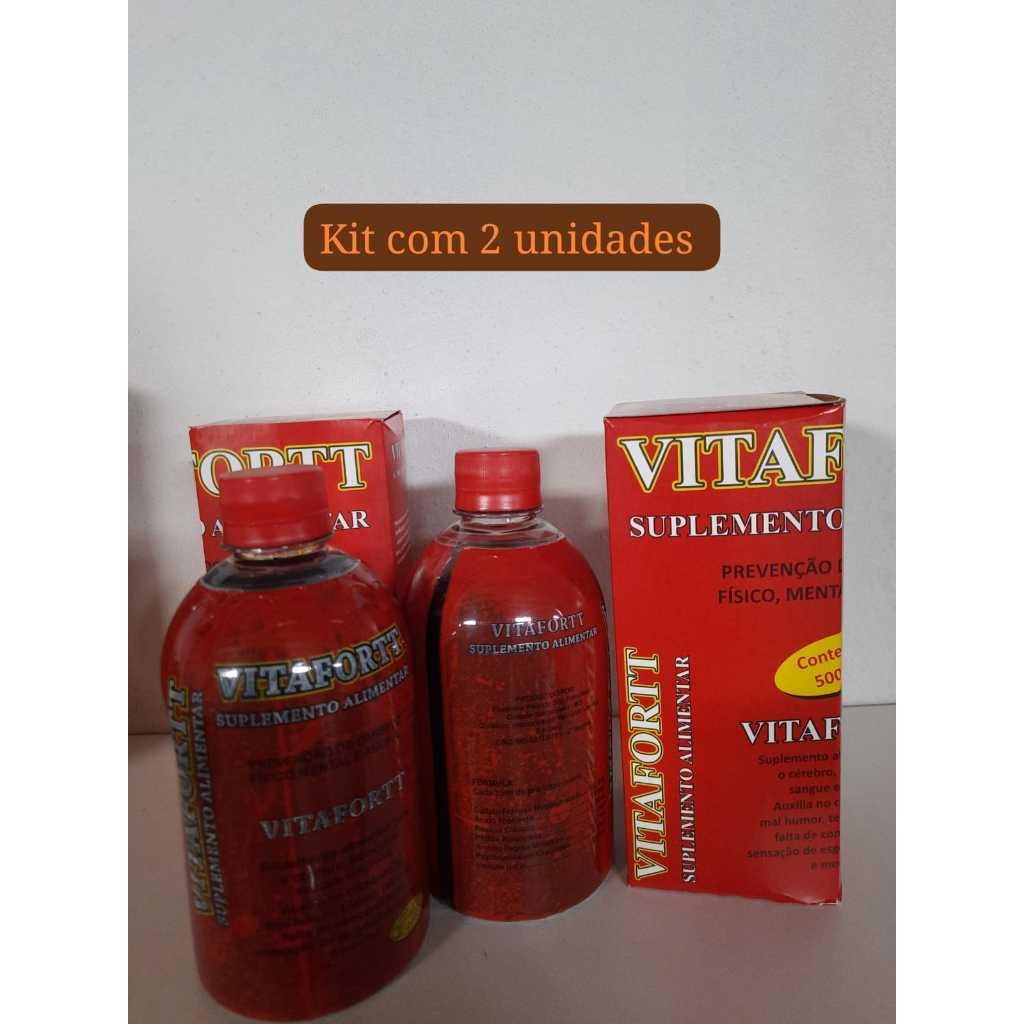 kit com 2 unidades vita forte 500 ml - suplemento alimentar | Shopee Brasil