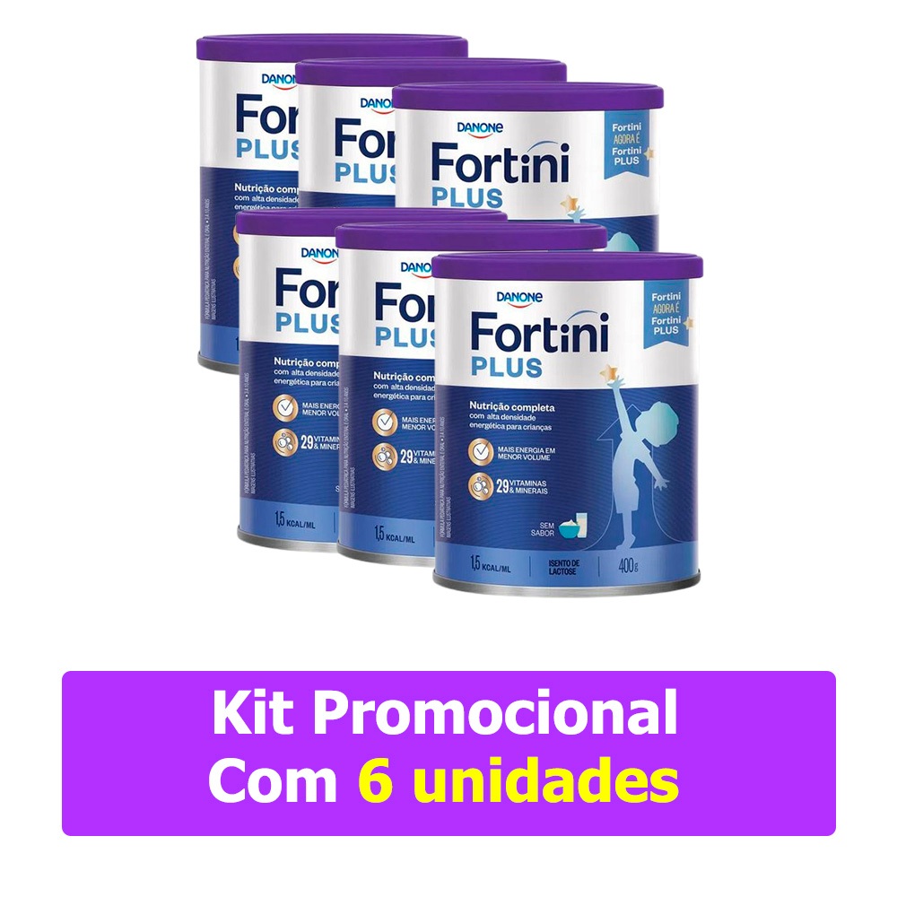 Fórmula infantil em pó sem glúten Danone Fortini Plus sabor without ...