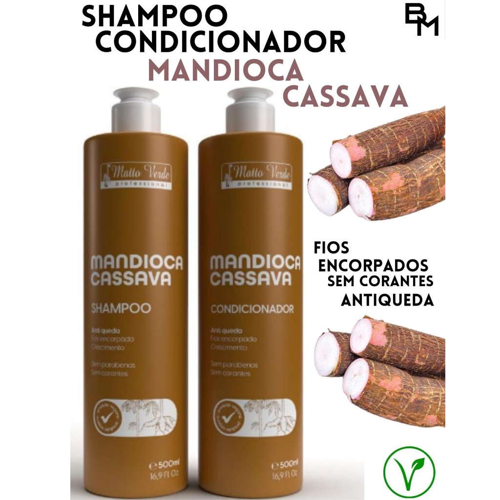 Matto Verde Shampoo E Condicionador Mandioca Cassava 500ml Cada ...