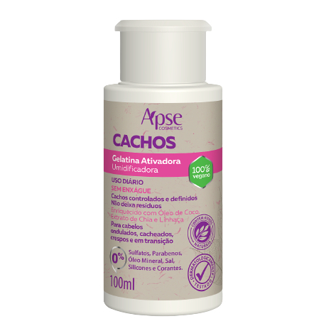 Gelatina Ativadora Finalizadora Apse Cachos - 100ml | Shopee Brasil