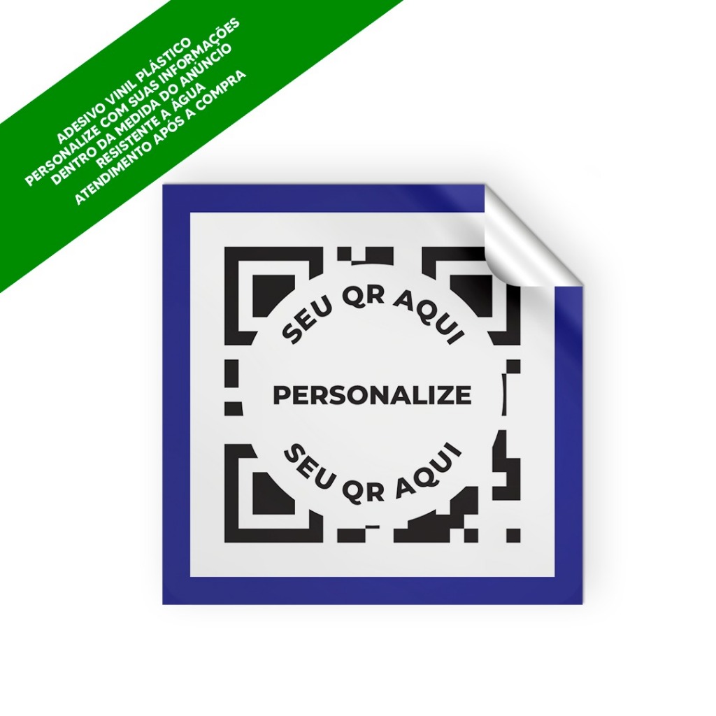 1.000 Etiqueta Adesivo Vinil Personalizado 5x5 Cm Qr Code | Shopee Brasil