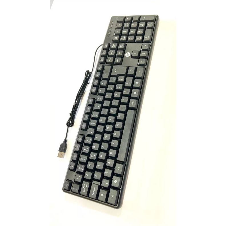 Teclado Bright 0014 Qwerty Pt Brasil Cor Preto | Shopee Brasil