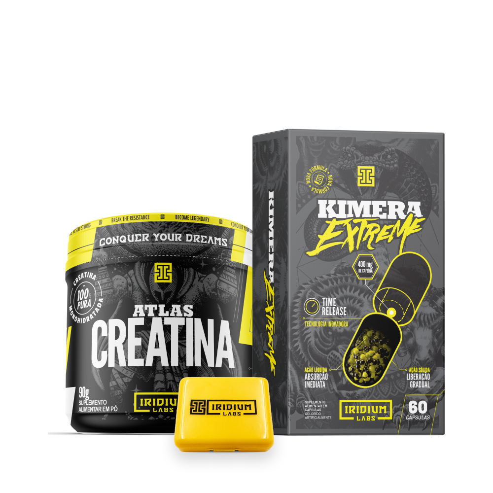 Kit Kimera Extreme + Creatina 90g + porta caps | Shopee Brasil
