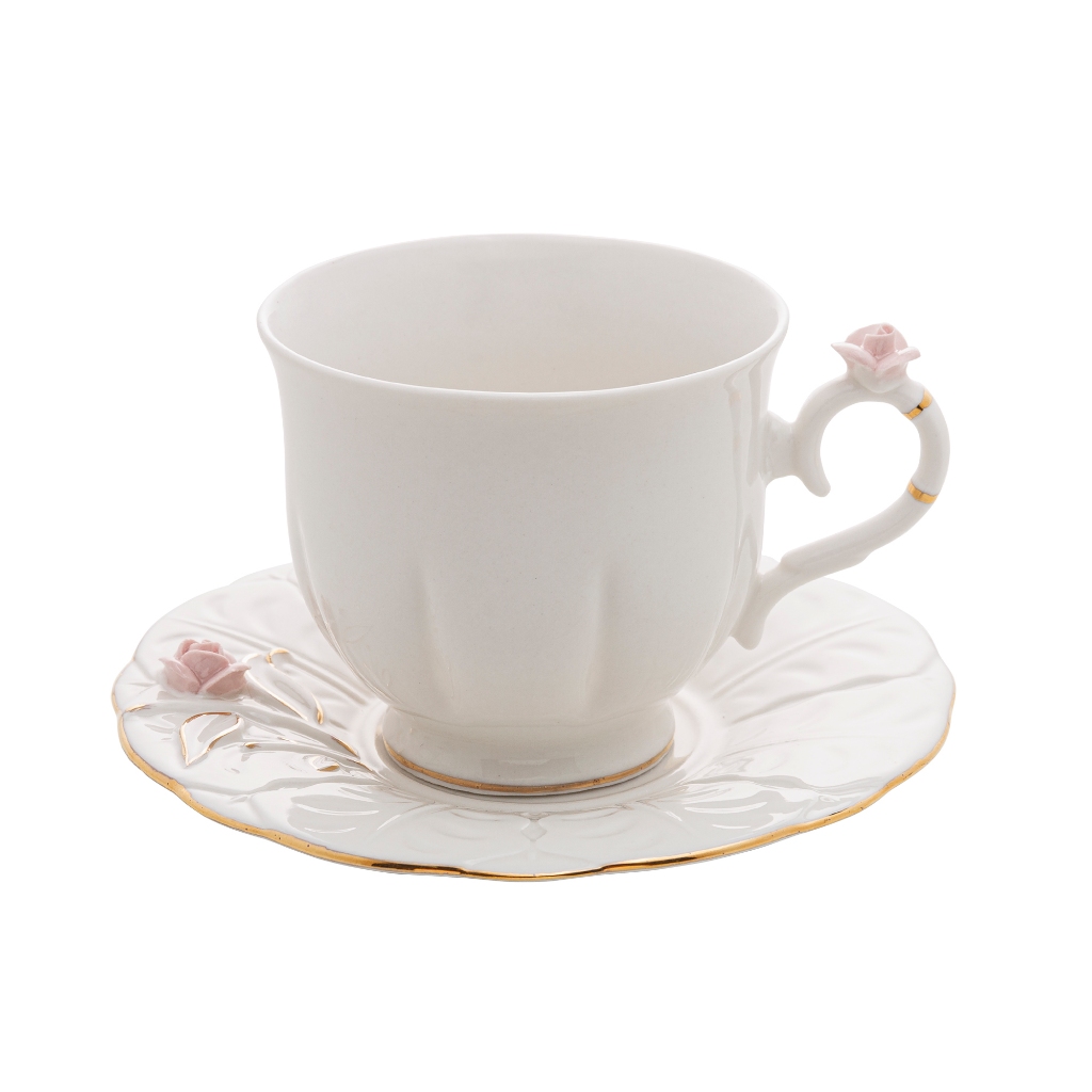 Conjunto 4 Xicaras de Porcelana Flower 200ml Rojemac 17778 | Shopee Brasil