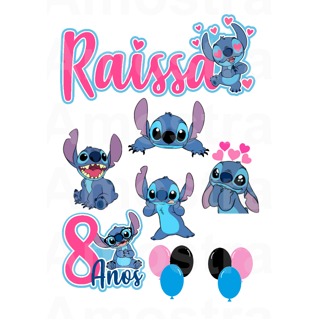 Topo de Bolo Lilo Stitch | Shopee Brasil
