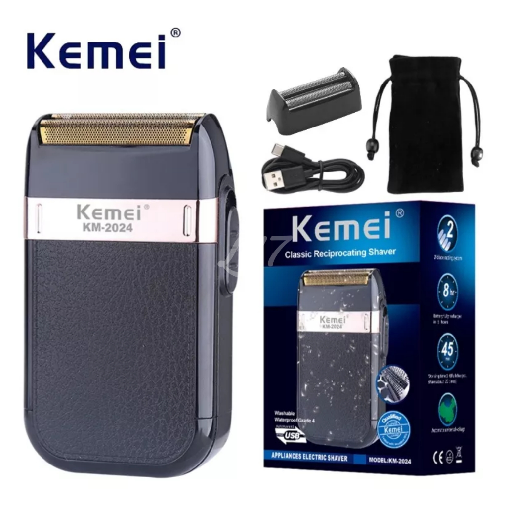 Barbeador Aparador Kemei Km-2024 Preto 100v/240v Shaver | Shopee Brasil