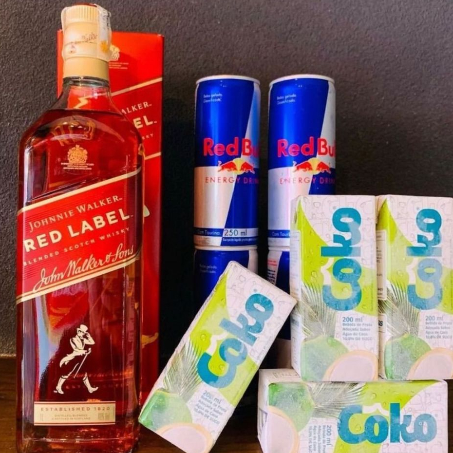 Combo Whisky Red Label 1L Original Com Selo IPI e Nota Fiscal | Shopee ...