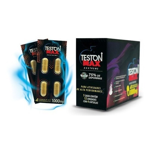Teston Max Xtreme 1000mg Suplemento 1 Caixa Com 12 Cartelas | Shopee Brasil