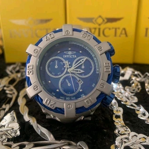 Relógio Invicta Masculino Thunderbolt Bolts Zeus Prata Pesado ...