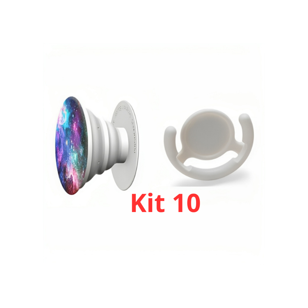 Kit 10 Suporte De Dedo Para Celular Pop Cel Pocket socket Selfie Video | Shopee Brasil