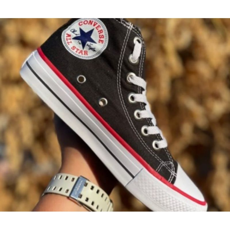 Tênis Botinha All Star Feminino Vulcanizado Preto | Shopee Brasil